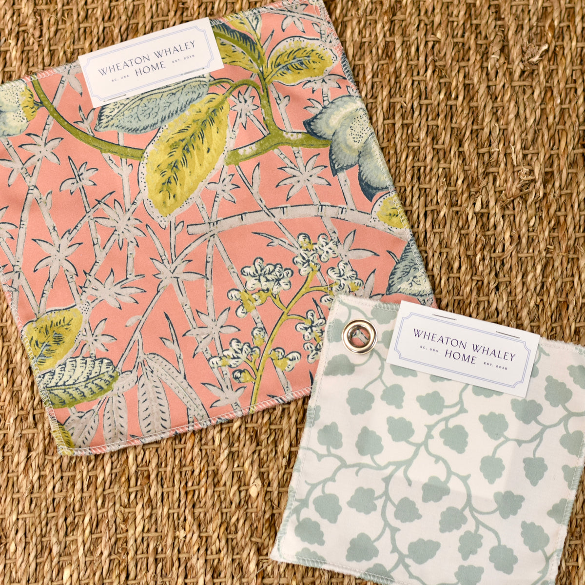 Primary Bedroom Sample Set: Abigail Coral + Audrey Seafoam – Wheaton ...