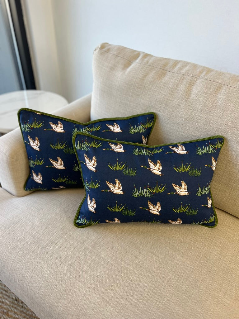 Ready to Ship: Mac in Indigo lumbar covers (pair)