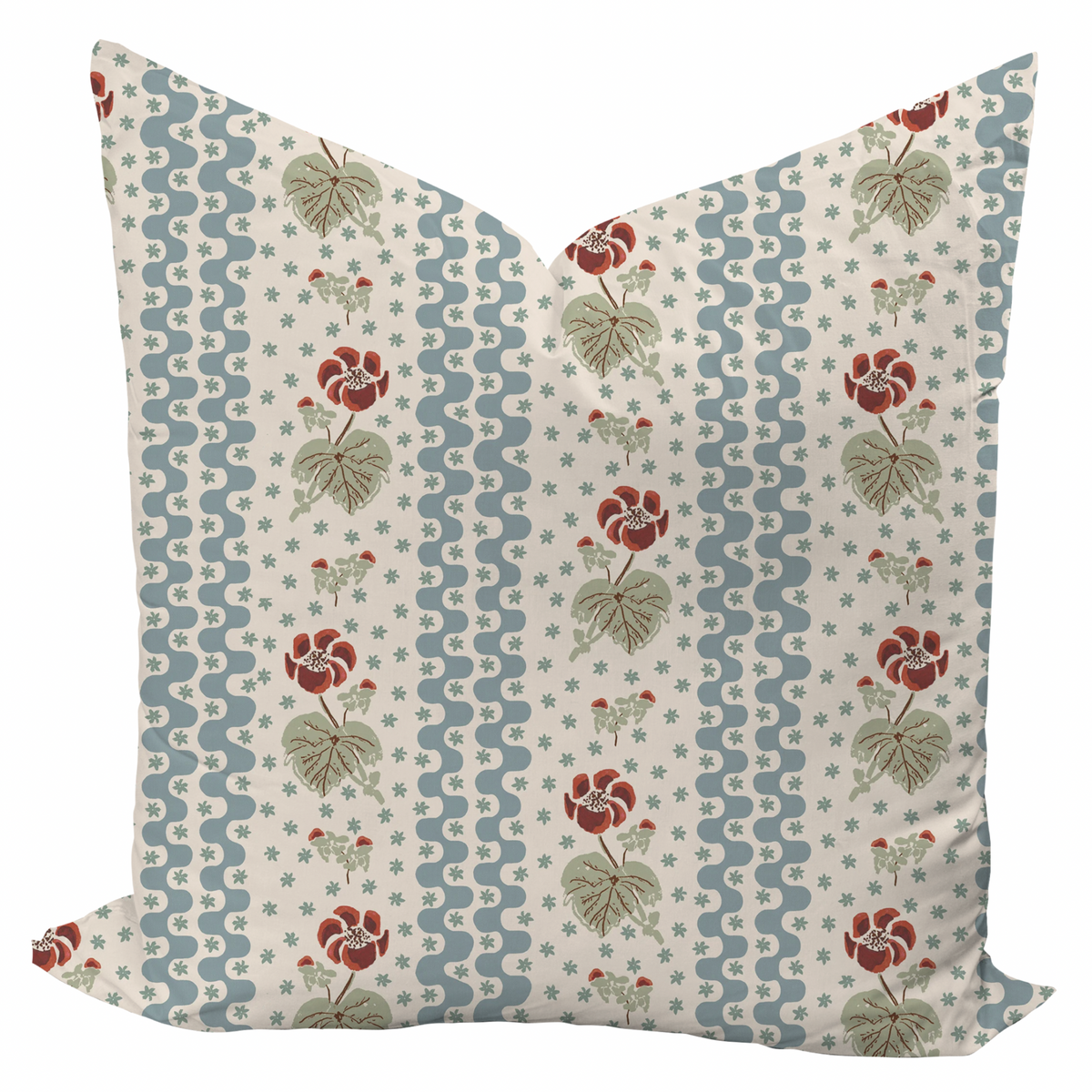 Beth in Bluebird by Lulie Wallace Pillow Cover – Wheaton Whaley Home
