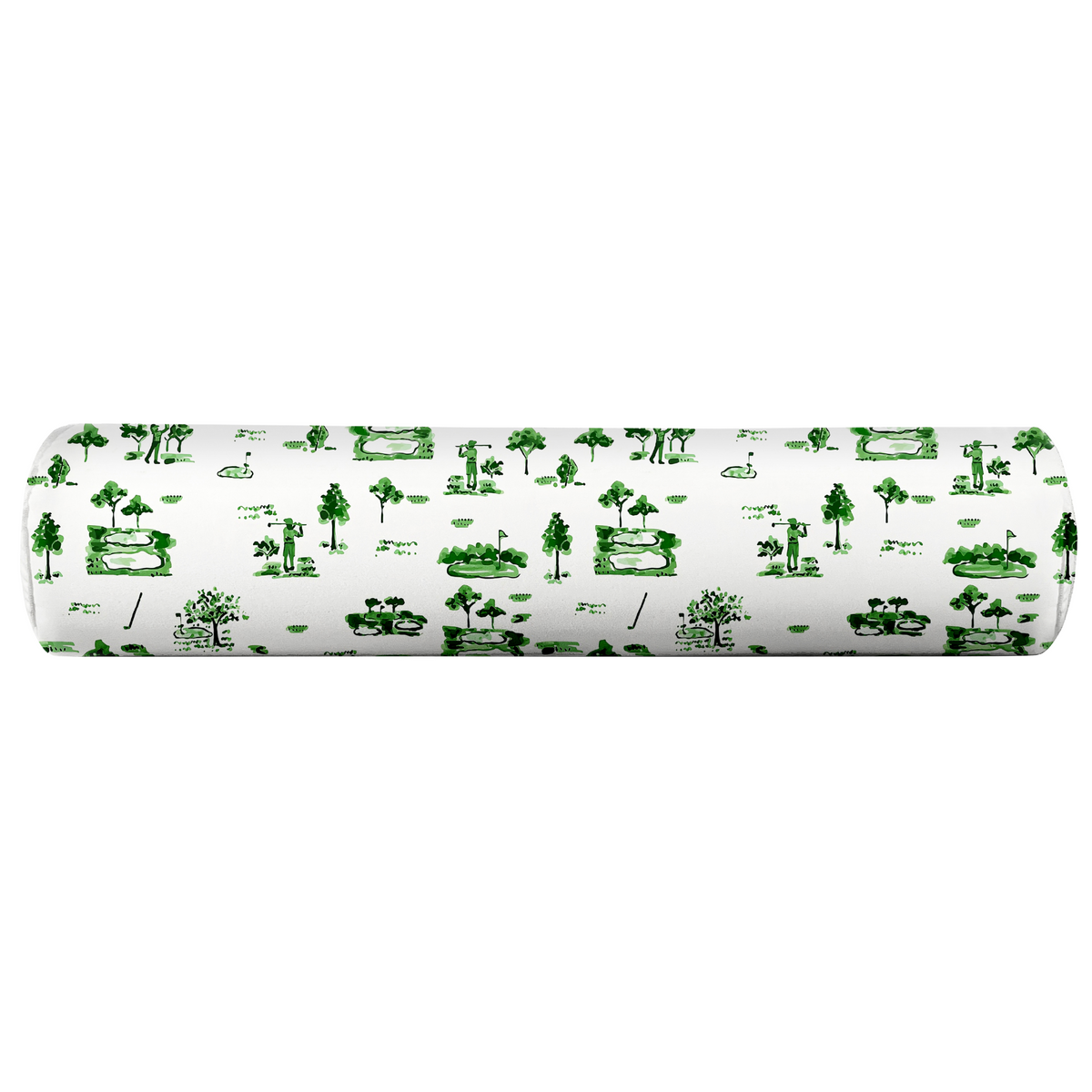 Kyger Golf Toile in Green by Evelyn Henson Bolster Pillow Cover ...