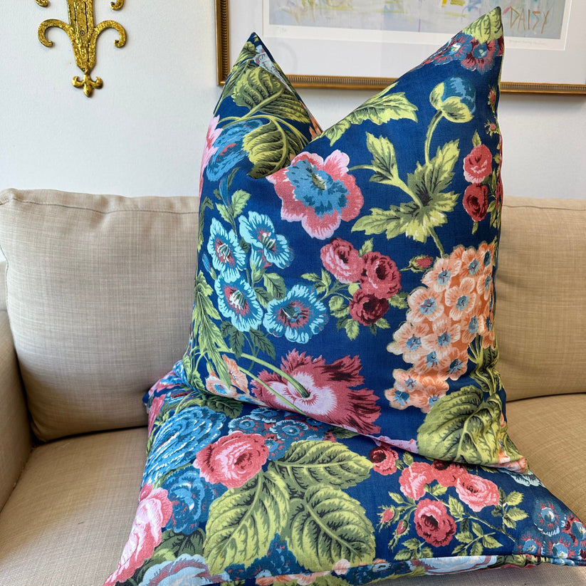 Martha Pillow Cover in Navy