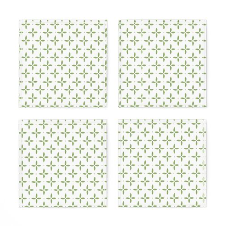 Folly in Moss Cocktail Napkin - set of 4 – Wheaton Whaley Home