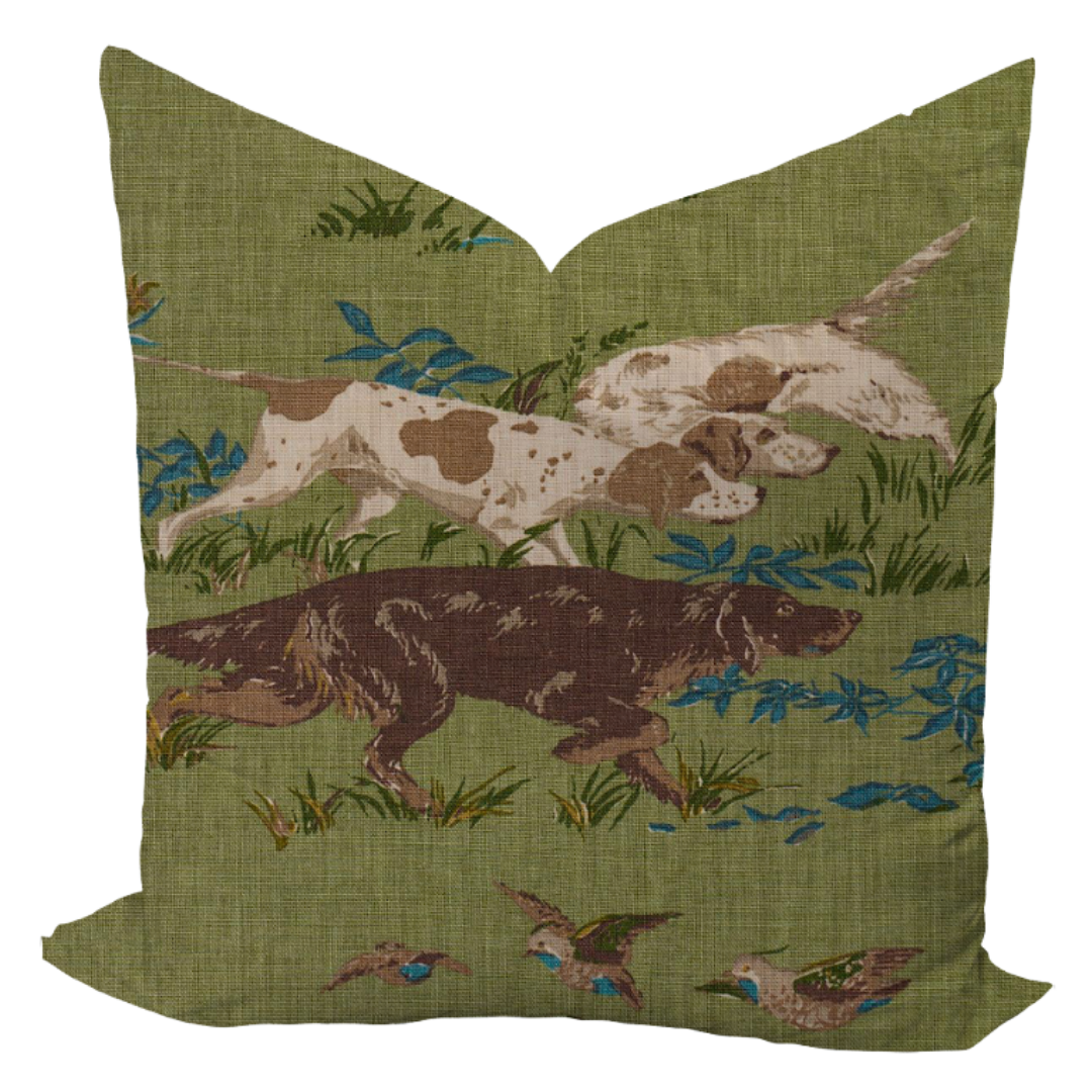 Pointers in Olive by Schumacher Pillow Cover – Wheaton Whaley Home