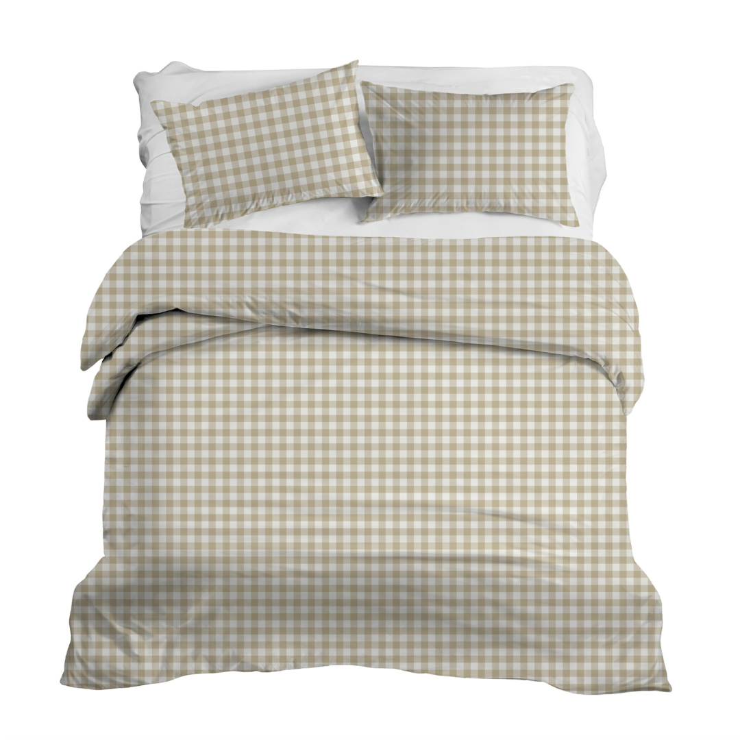 Iva Check in Fawn Duvet Cover