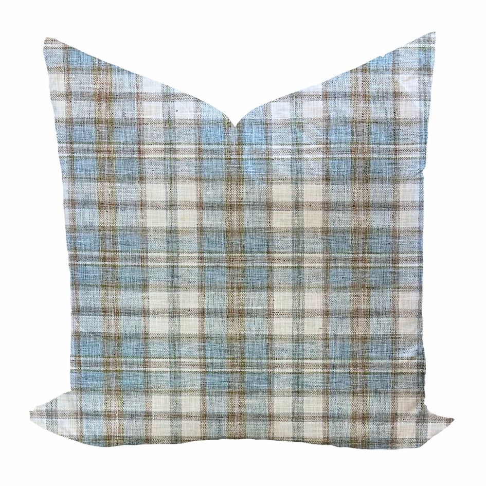 Dodson Plaid in Ocean – Wheaton Whaley Home