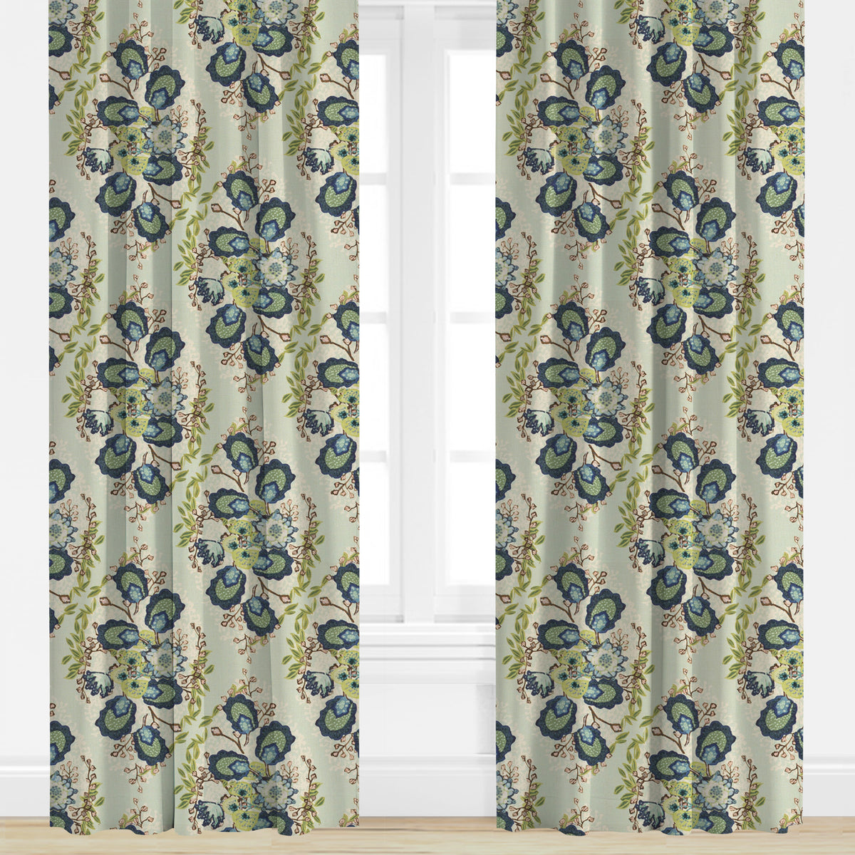 Heather in Soft Jade by Ferrick Mason Drapery Panel – Wheaton Whaley Home